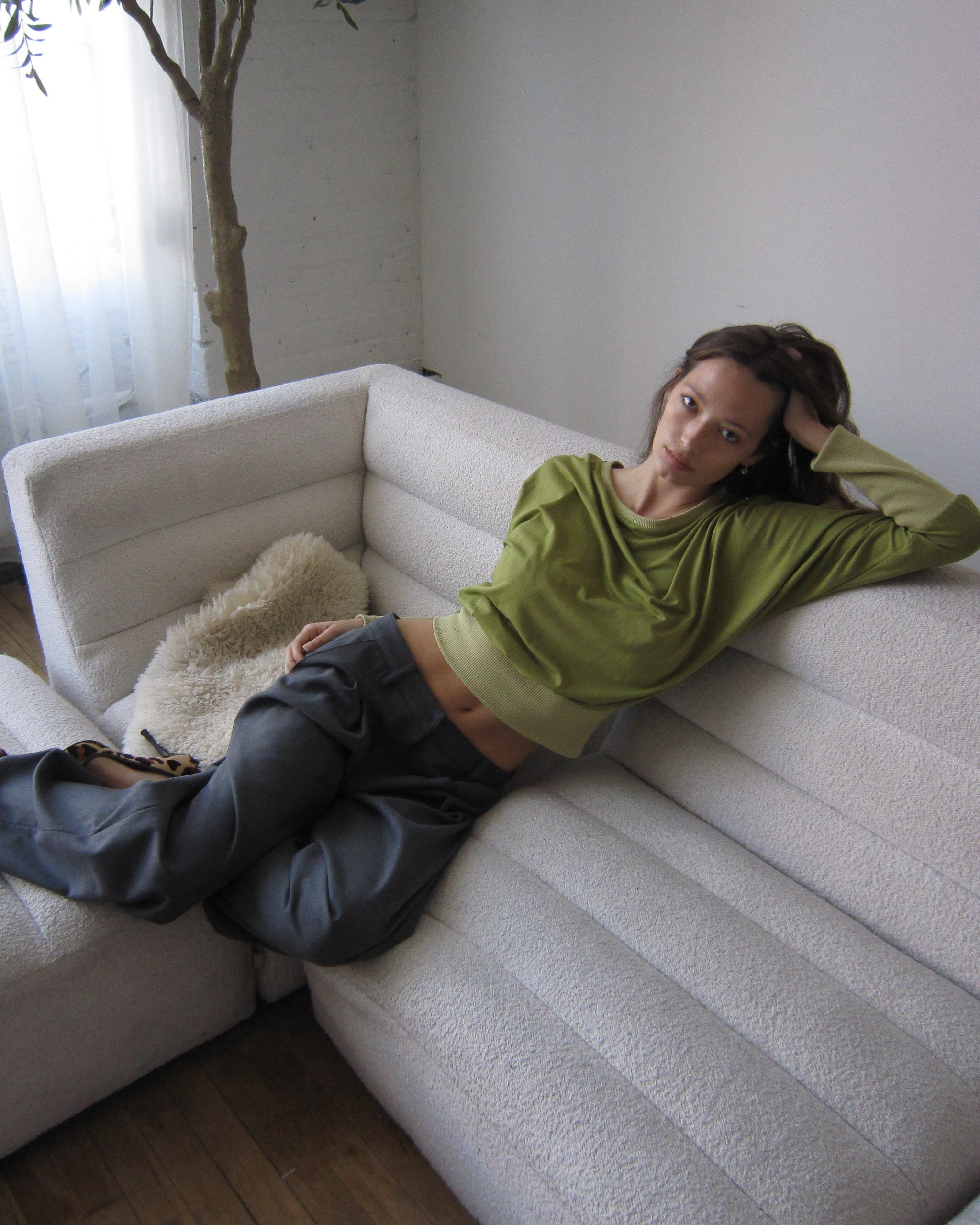 *9th restock* CARMEN top - pistachio – uniform person